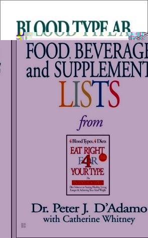 Blood Type AB: Food, Beverage and Supplement List by Peter J. D'Adamo ...