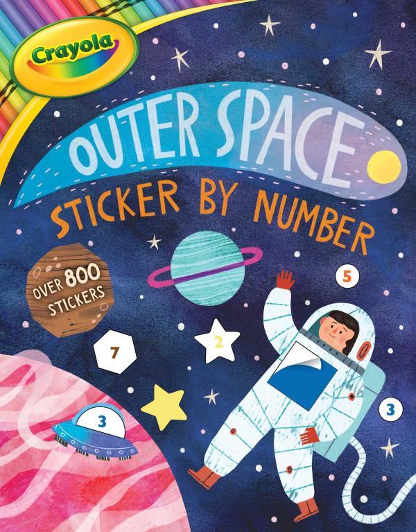 Outer Space Sticker by Number (Crayola) by BuzzPop - Book Outlet