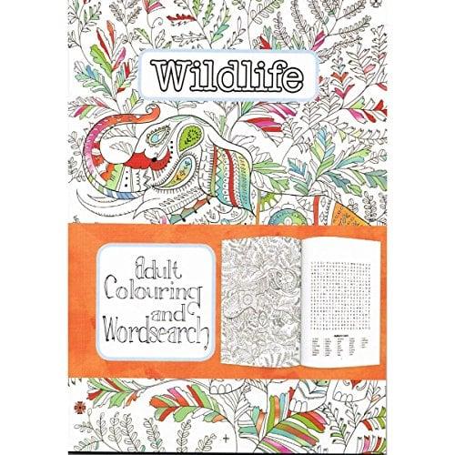 Wildlife: Adult Colouring & Word Search Book by North Parade Publishing ...